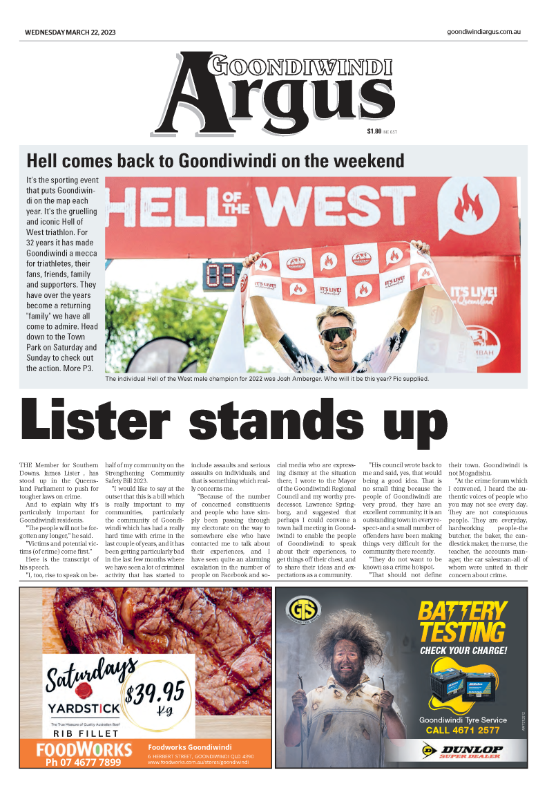 Goondiwindi Argus – 22nd March 2023 | Goondiwindi Argus