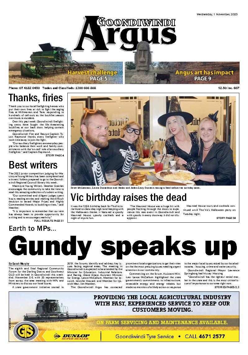 Goondiwindi Argus - 1st November 2023 | Goondiwindi Argus