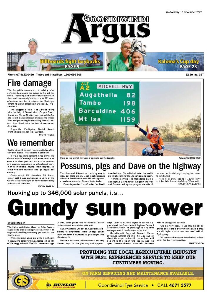 Goondiwindi Argus - 15th November 2023 | Goondiwindi Argus